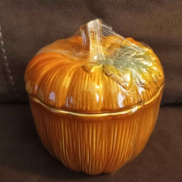 Holiday | Fall Halloween Pumpkin Cookie Jar Ceramic Canister 55 | Poshmark
